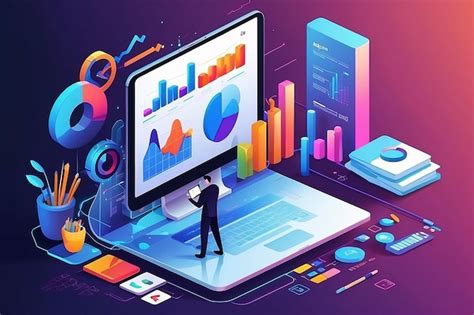 Premium Ai Image Seo Analytics Concept Illustration