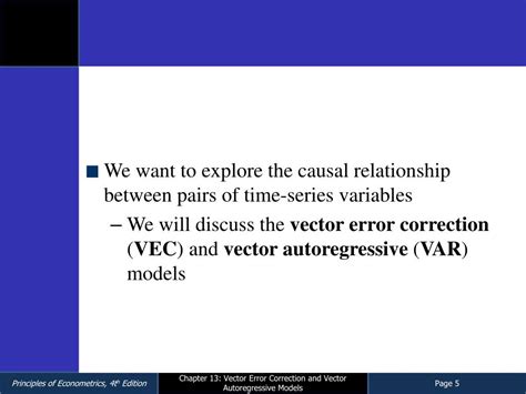 Ppt Chapter 13 Vector Error Correction And Vector Autoregressive