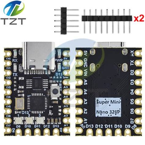 TZT NANO V Nano SuperMini Type C Development Board Atmega P Chip Ch Serial Port For