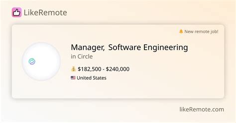 📩 manager software engineering at 🏢 circle salary 💰 182 500