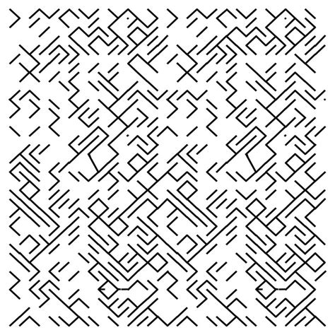 Abstract Black Line Pattern On A White Background Featuring Intertwining And Overlapping