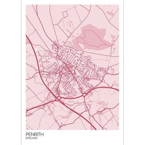 Penrith Map Art Print Free International Shipping