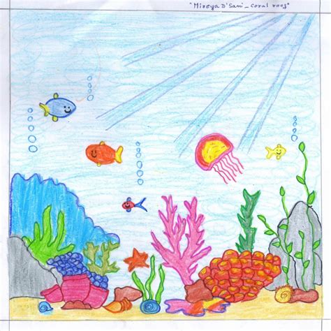 Mireya Dsami Coral Reef 내가 사랑하는 바다 어린이 그림 그리기 대회 휴먼인러브