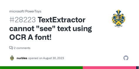 Textextractor Cannot See Text Using Ocr A Font · Issue 28223