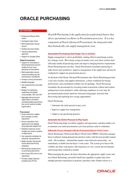 Oracle Procurement Pdf Procurement Accounts Payable