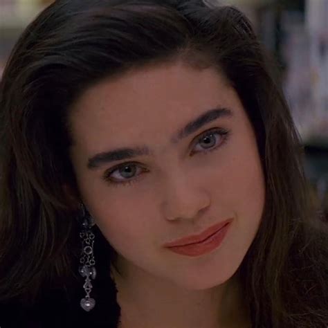 Close Up Of Jennifer Connelly With Long Dark Hair