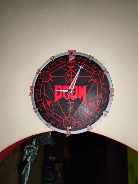 Wall Clock Doom By Domestos Makerworld Download Free 3d Models