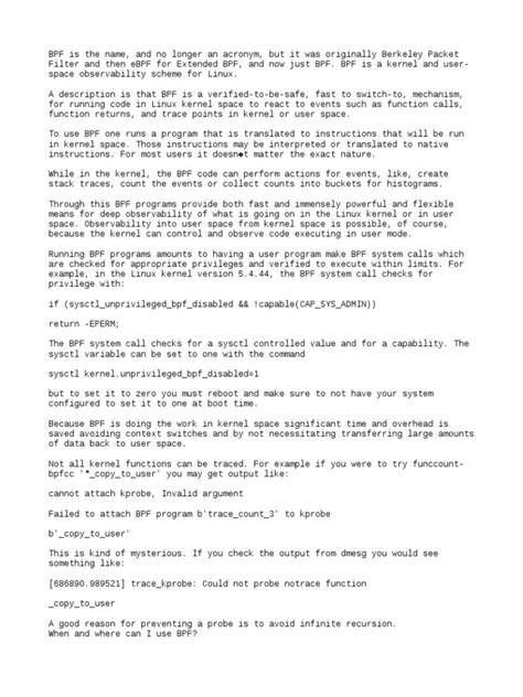 An In Depth Look At Berkeley Packet Filter Bpf And Its Uses For Linux Kernel Observability