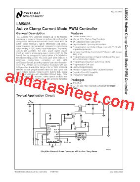LM5026 Datasheet PDF National Semiconductor TI