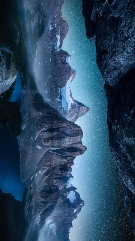 星空山脉唯美4k超清风景电脑壁纸 4k手机壁纸 百变桌面