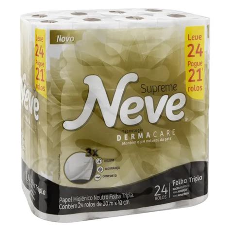 Papel Higiênico Supreme Folha Tripla 24 Rolos Neve Mercadolivre