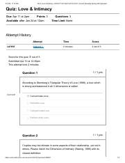 Quiz Love And Intimacy Pdf 5 11 22 11 19 AM Quiz Love Intimacy HLTH377 0101 HLTH377H 0101