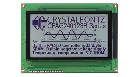 Sunlight Readable 240x128 Graphic Lcd From Crystalfontz