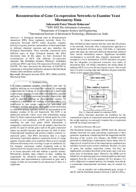 Pdf Reconstruction Of Gene Co Expression Networks To Examine Yeast Microarray Data