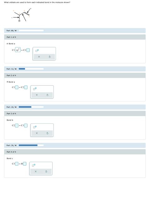 Solved What Orbitals Are Used To Form Each Indicated Bond In