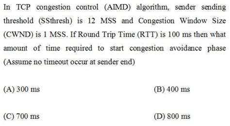 computer networks ace test series 2019 computer networks congestion