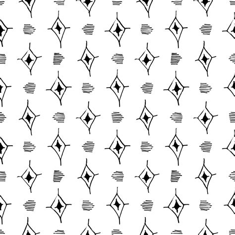 Hand Drawn Abstract Seamless Pattern Scribble Background Sketched