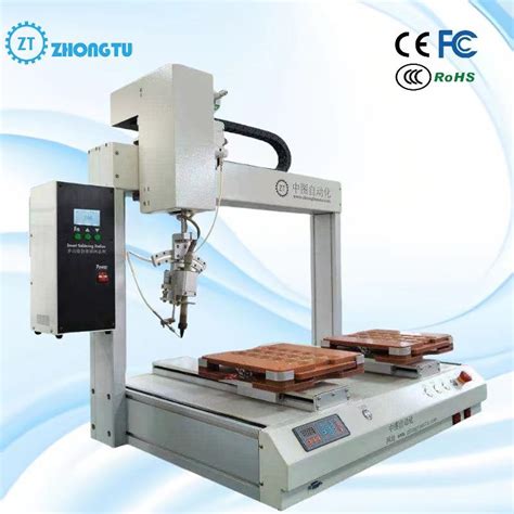 Double Working Station Automated Soldering Machine Soldering Robots For
