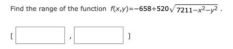 Find The Range Of The Function Chegg