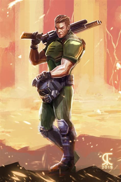 Doomguy Fan Art Аниме Игровые арты Игры