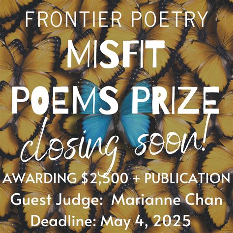 Frontier 🦋 ⌛ Our Misfit Poems Prize Closes In One Week ⌛ 🦋 Frontier