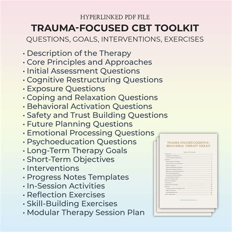 Trauma Focused Therapy Questions TF CBT Interventions Goals Psychology Tools Trauma Questions