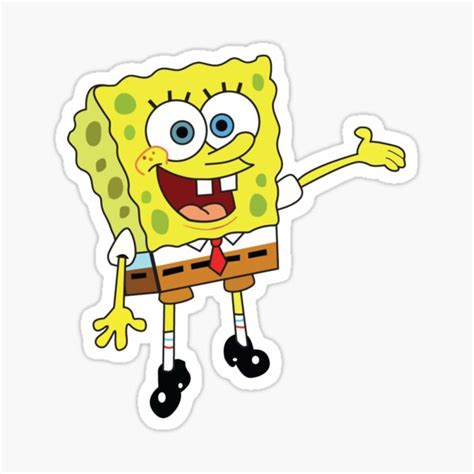 Spongebob Hands Out Sticker By Saayapatel Redbubble