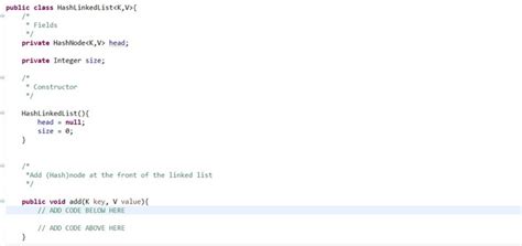 Solved Implement HashLinkedList Which Is A Simple Version Chegg Com