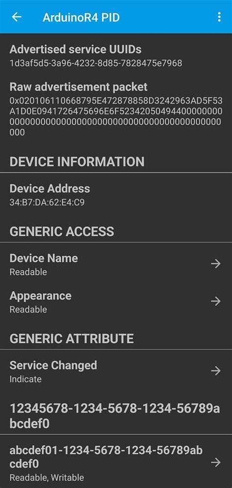 Arduino Uno R4 Wifi Ble Only One Characteristic Of 3 Is Shown Uno