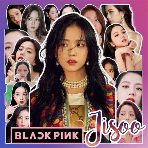 Set 50 Cái Sticker Jisoo Black Pinksticker Black Pinkkim Jisoonhãn