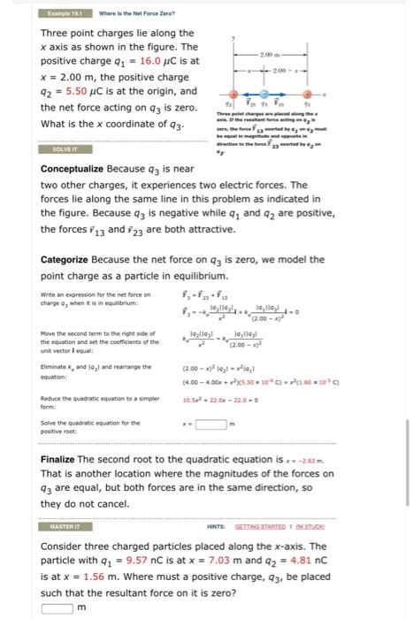 Solved Example 101 Where Is The Net Force Zero 200 Three