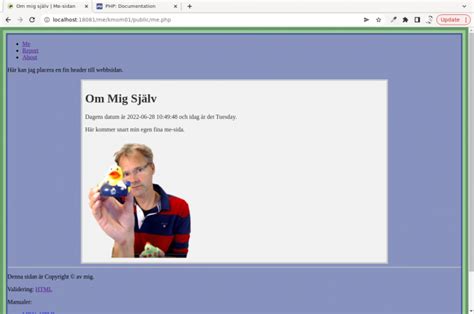 skapa en webbsida med html css och php v2 dbwebb