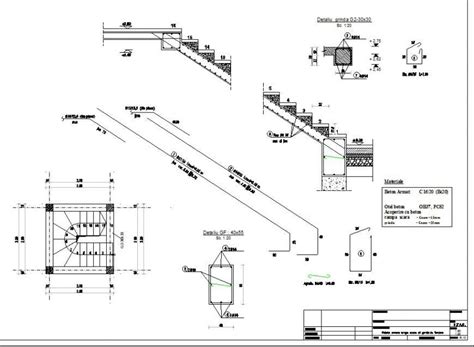 Staircase Construction Detail Plan And Section 2d View Cad Block Layout Autocad File Cadbull