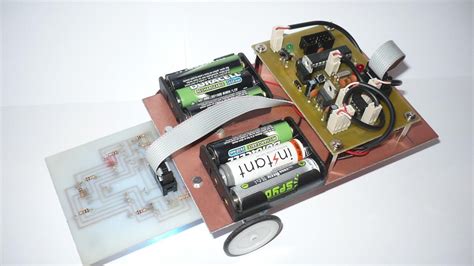 Simple Line Follower Robot Atmega8 Bascom Avr Youtube