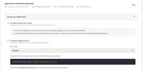 New And Improved Experiment Setup Checklist Statsig Product Updates