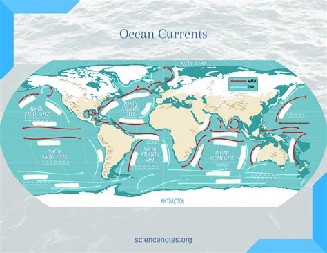 Ocean Currents Map Worksheet