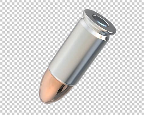 Premium Psd Bullet Isolated On Background 3d Rendering Illustration