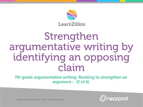 Strengthen Argumentative Writing By Identifying An