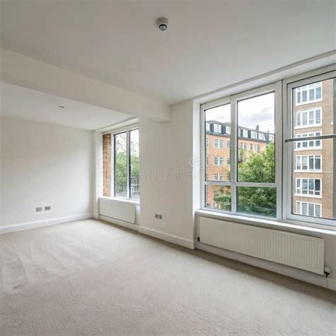 Empty Modern Room In Urban Apartment With Bay Window Stock Illustration Illustration Of Cozy