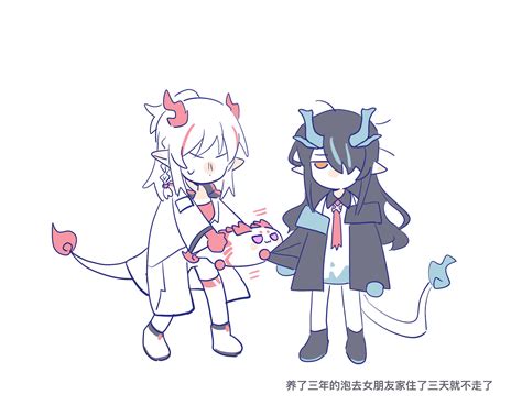 Nian And Dusk Arknights Drawn By Sifeizui Danbooru