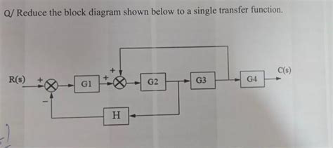 Solved Q Reduce The Block Diagram Shown Below To A Single Chegg