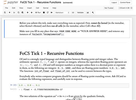 Department Of Computer Science And Technology Course Pages 201920 Ocaml Practical Classes