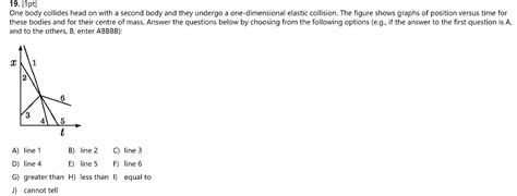 SOLVED Tpt One Body Collides Head On With Second Body And They Undergo One Dimensional