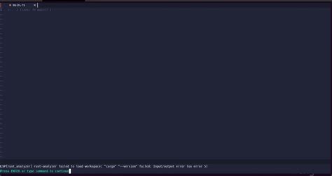 Unable To Cargo Workspace · Issue 375 · Williambomannvim Lsp