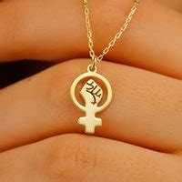 Victorious Women Feminist Symbol Necklace Etsy
