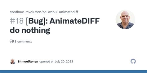 [bug] animatediff do nothing · issue 18 · continue revolution sd
