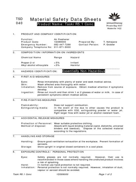 Taski R 5 Pdf Prevention Water