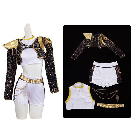 Kp0p Demon Halloween Costume Hunter Rumi Golden Cosplay Full Set One For All