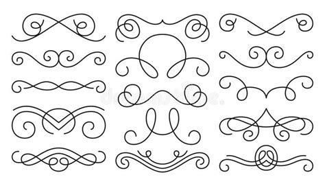 Divider Black Line Swirl Victorian Flourish Scroll Stock Vector Illustration Of Design Divider Black Line Swirl Victorian Flourish Scroll Stock Vector Illustration Of Design