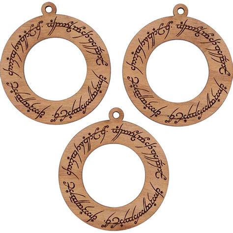 Elven Script Mini Christmas Ornament Set Of 3 Elven Script Mini Christmas Ornament Set Of 3